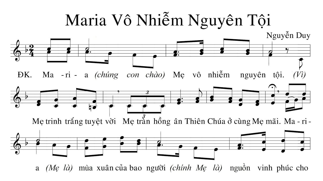 Maria Vô Nhiễm Nguyên Tội - YouTube