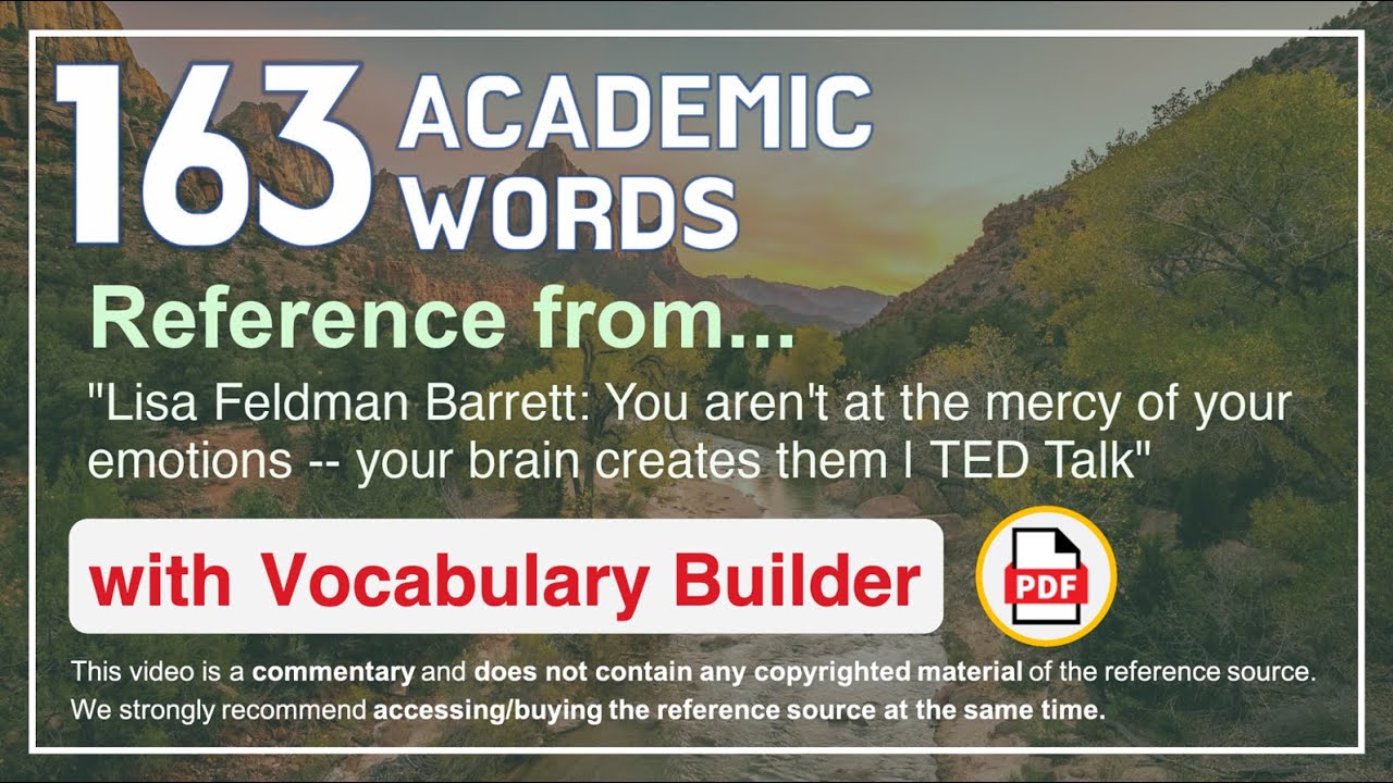 163 Academic Words Words Ref from "You aren't at the mercy of your ...