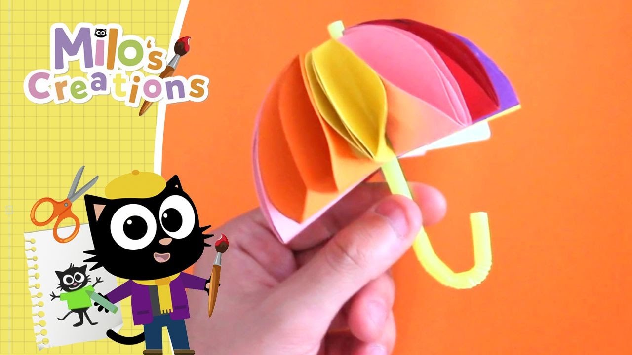 Rainy days made fun! Make a Paper Umbrella with Milo and Friends | Milo ...