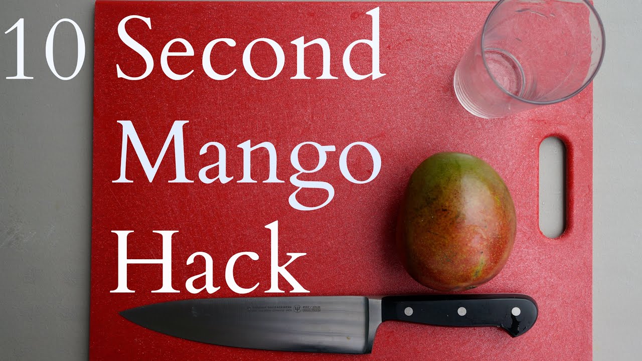Fastest Way to Skin a Mango: 10 Sec Mango Hack - YouTube