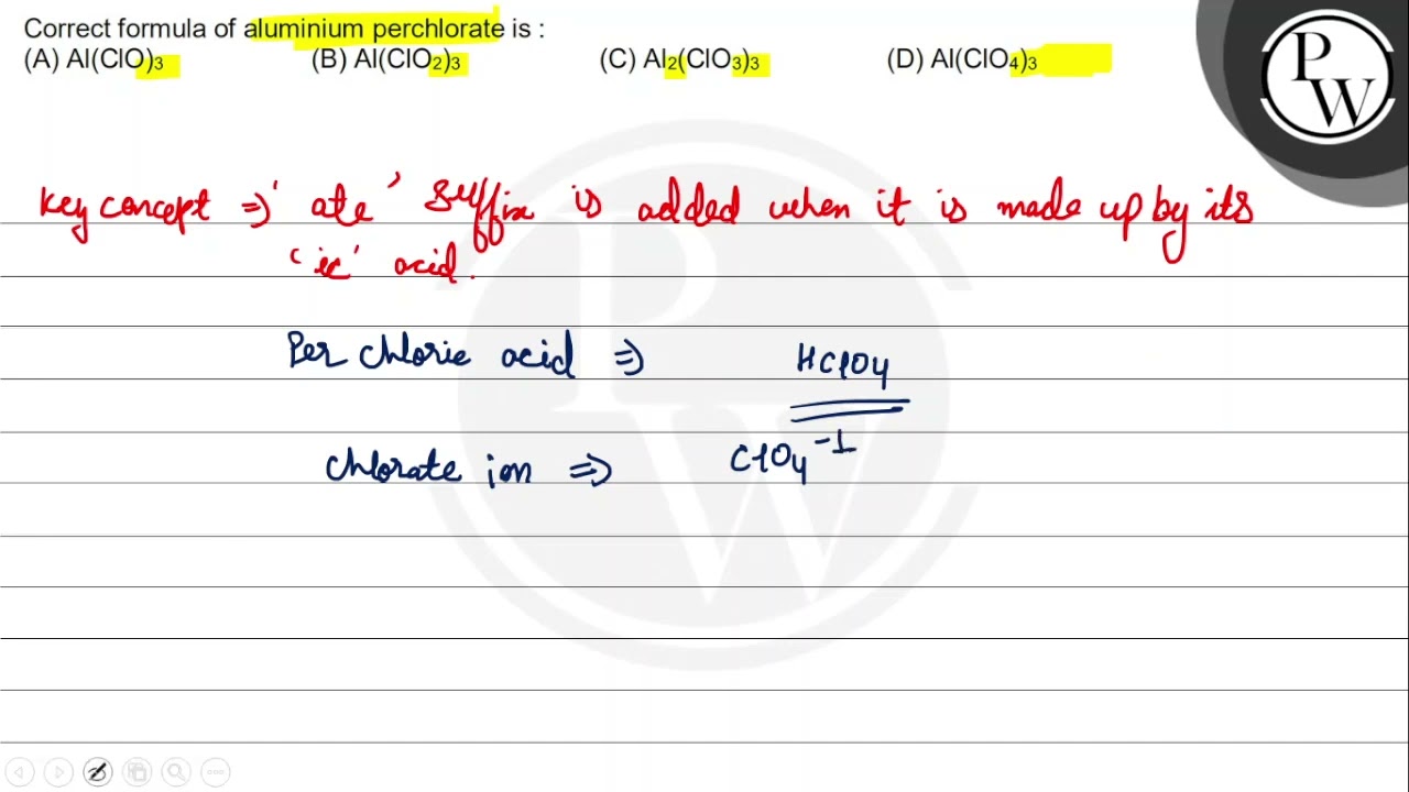 Aluminum Perchlorate Formula