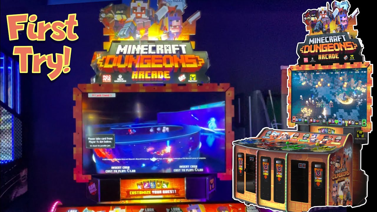 First try at Minecraft Dungeon Arcade in the Arcade. Where are my cards ...