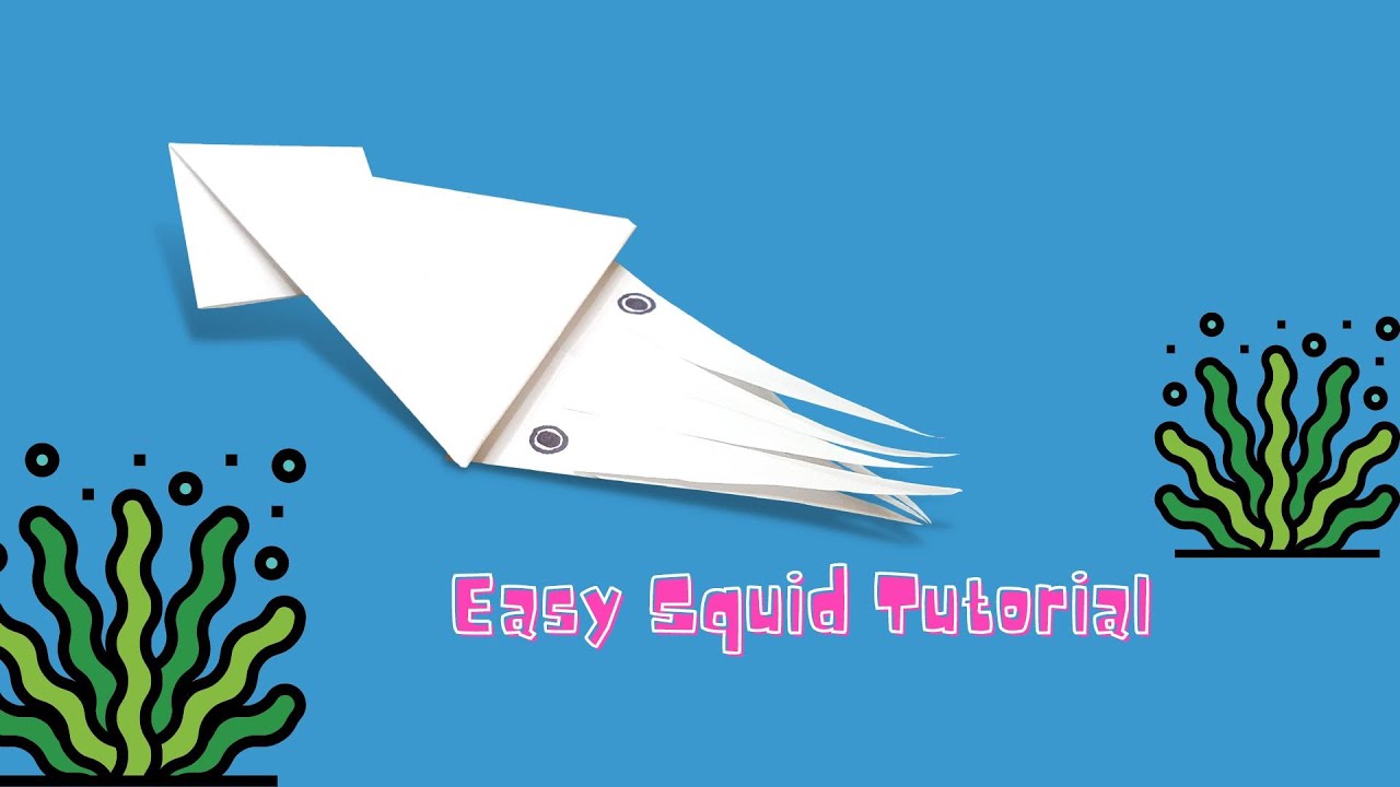 Easy Origami Squid Tutorial- Easy origami for beginners- easy paper ...