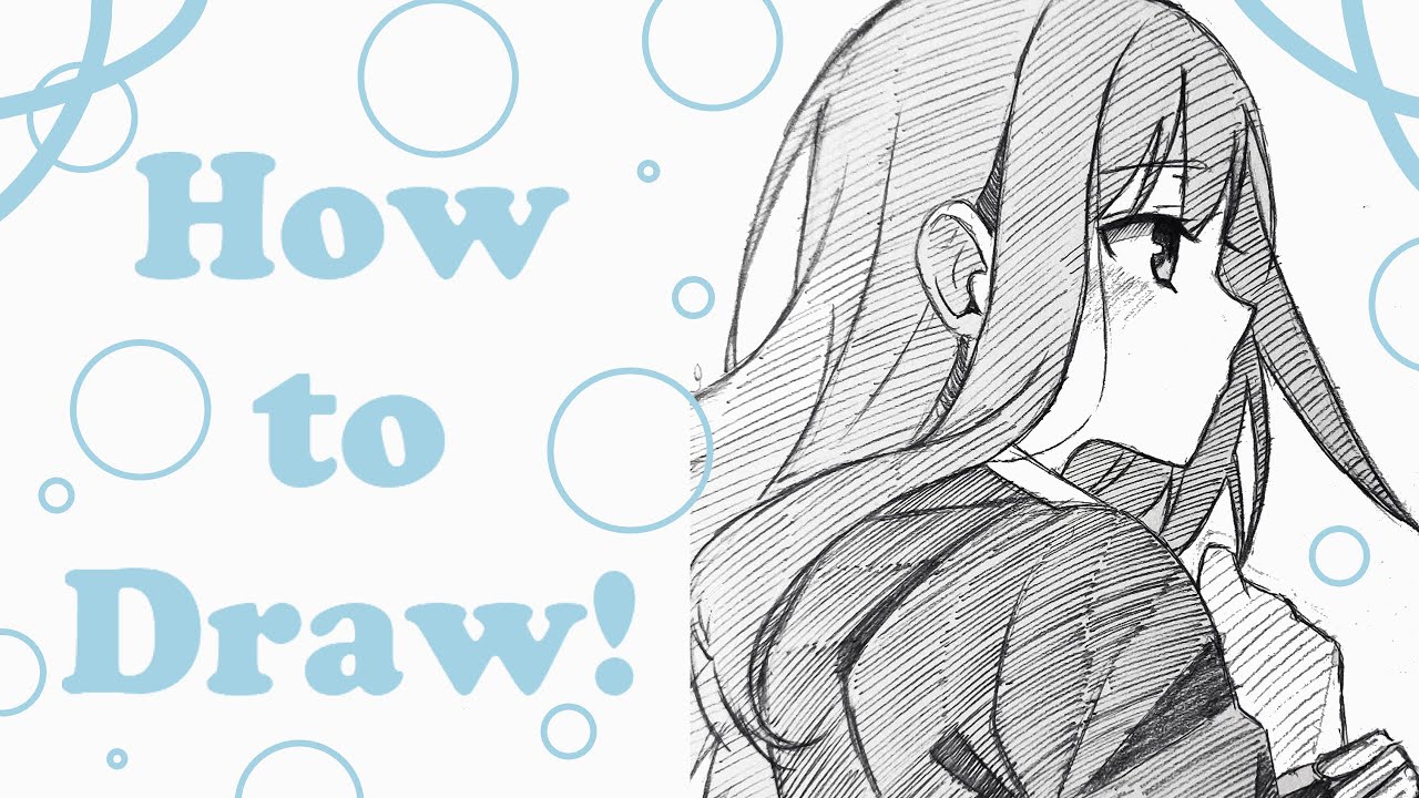 Drawing the side profile of an anime girl! - YouTube