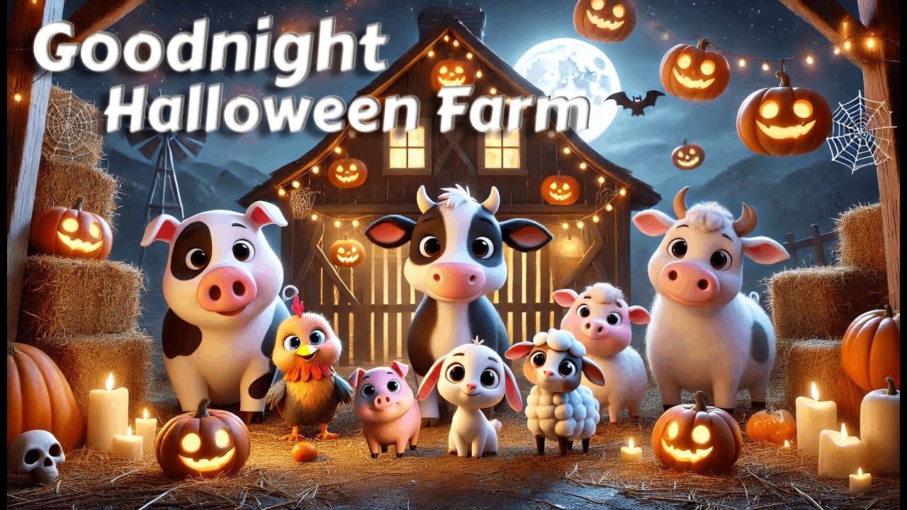 🎃Goodnight Halloween Farm Animals🕸️🎆THE IDEAL Cozy Bedtime Stories for ...
