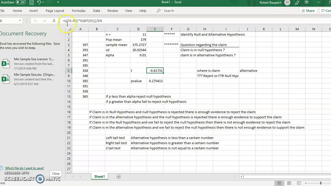 Hyp Test 1 - YouTube