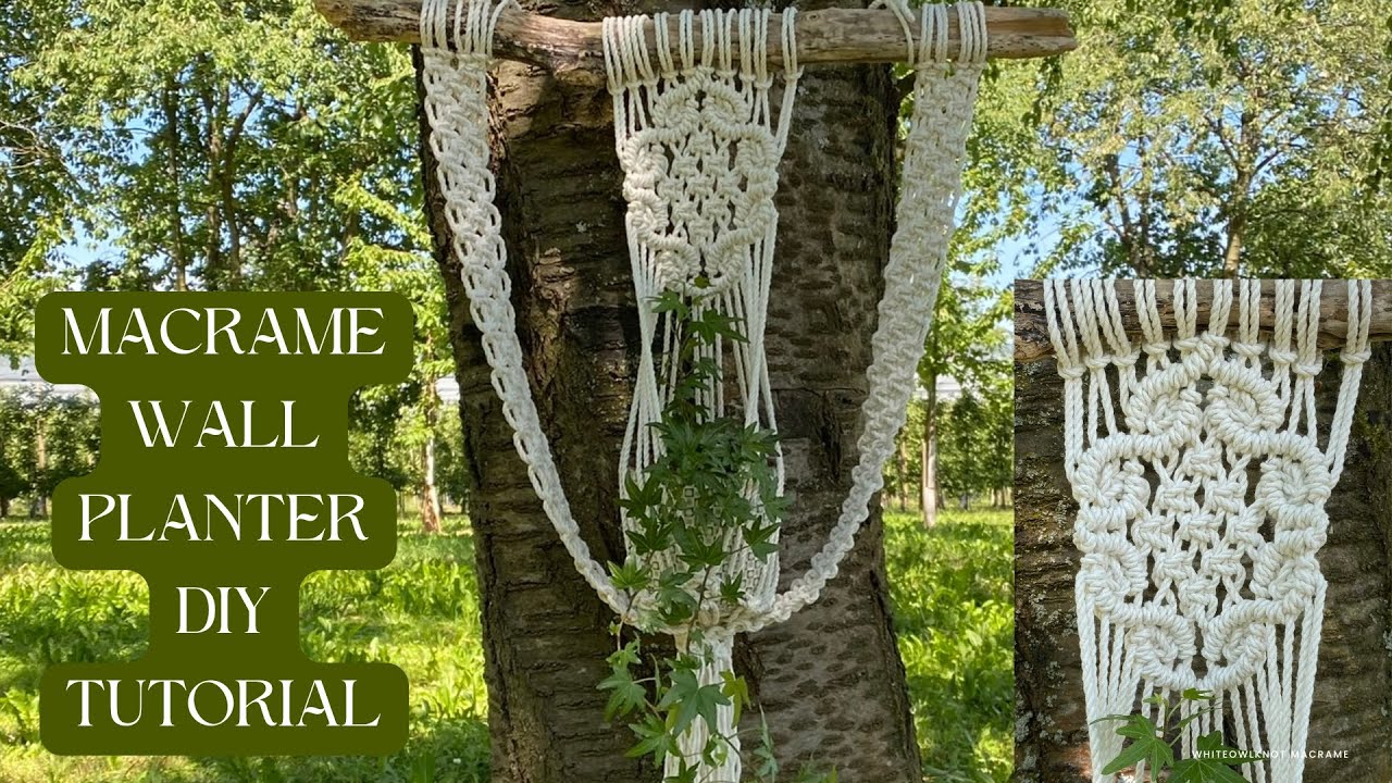 DIY Macrame Wall Planter using Macrame Pattern Sample | Easy Macrame ...