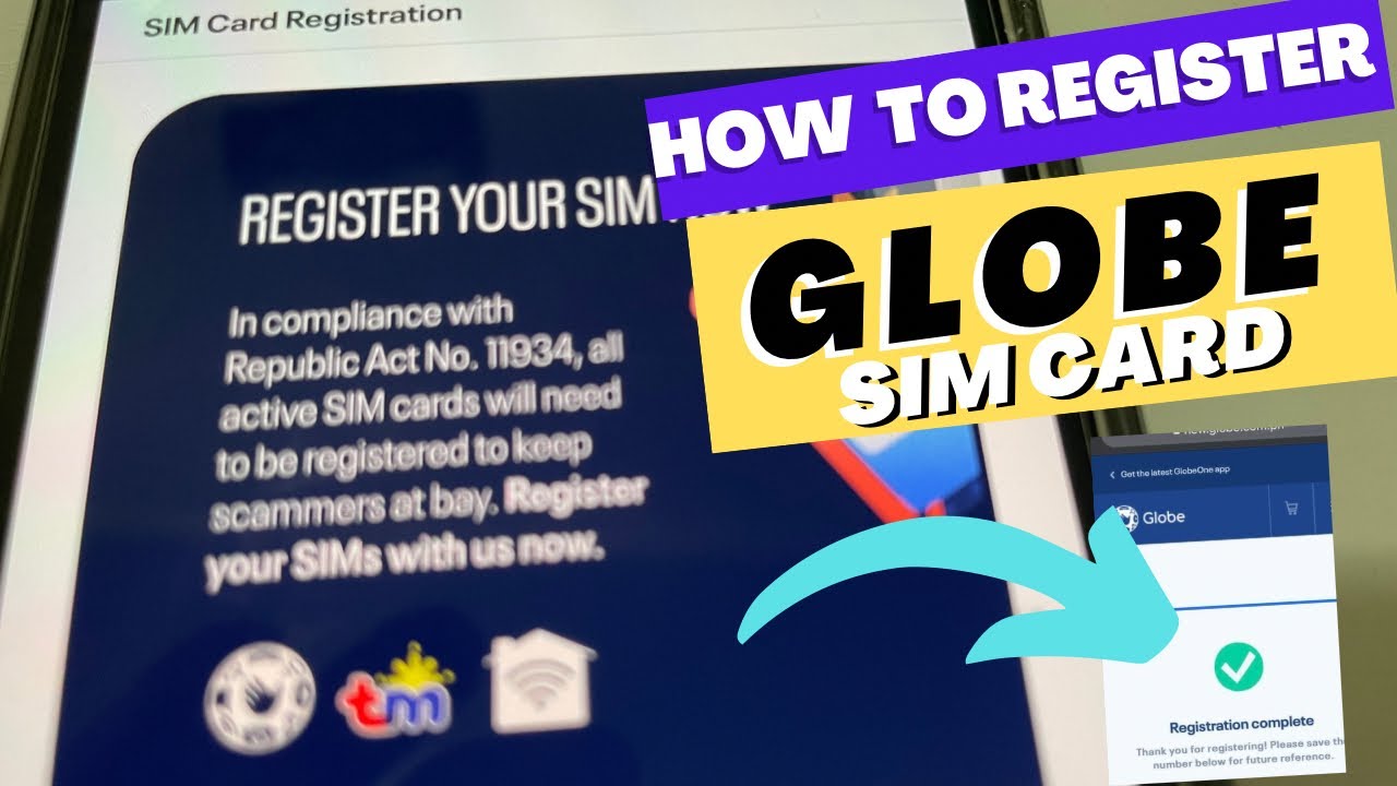 How to Register Globe Sim Card ( easy step) #Howtoregisterglobesim # ...