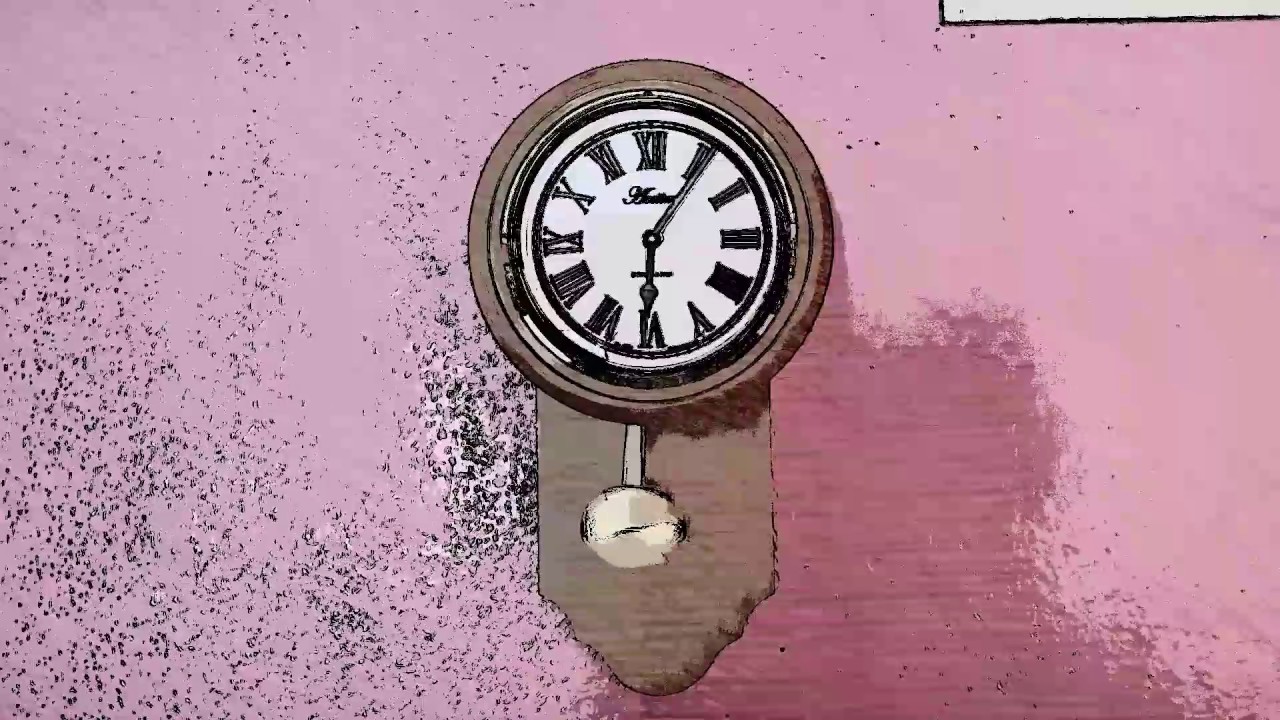 CLOCK ON THE WALL IN OIL PASTEL - YouTube