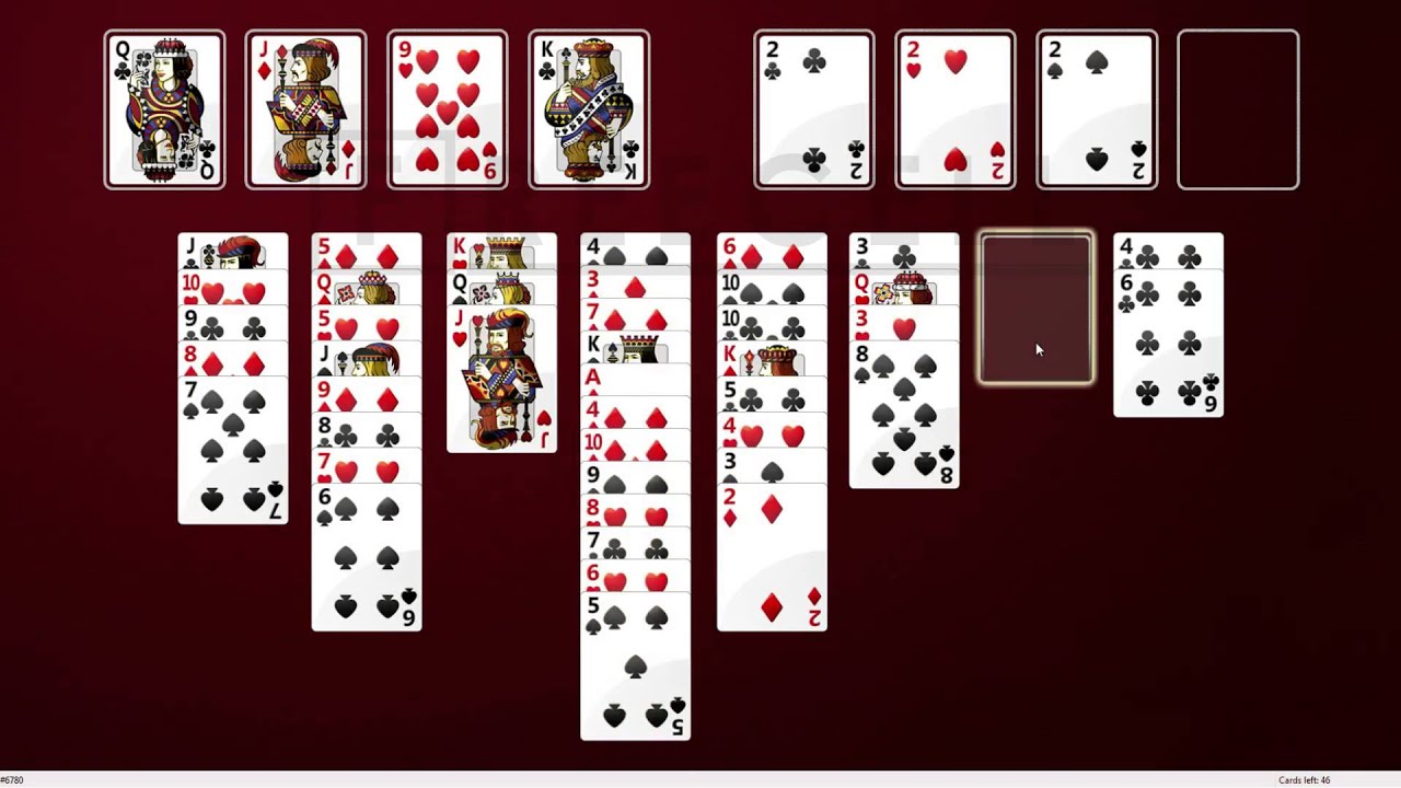 Solution to freecell game #6780 in HD - YouTube