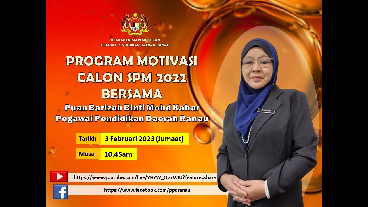Program Motivasi Calon SPM 2022 bersama PPD Ranau - YouTube