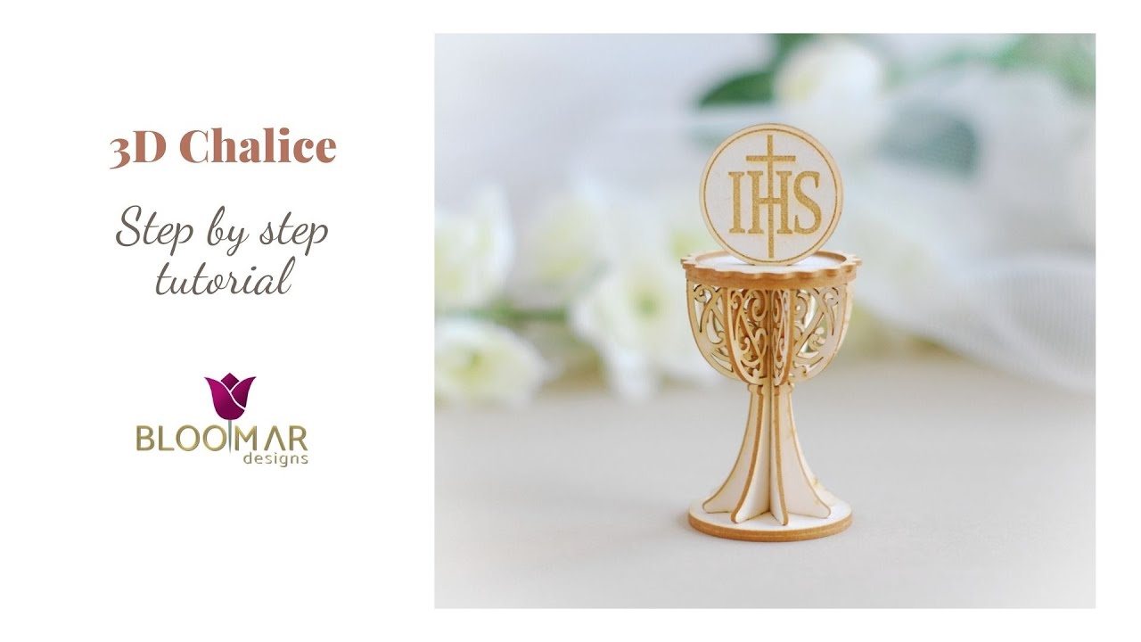 Chalice Template Modern First Communion Sacrament Certificate With