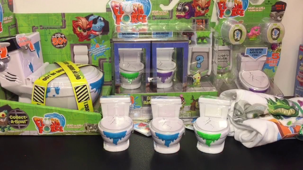 Flush Force Slime Blind Bags Packs Collect-a-bowl Flushies Mini Figures ...