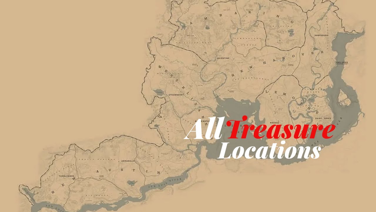 Red Dead Redemption 2 Treasure Locations - YouTube