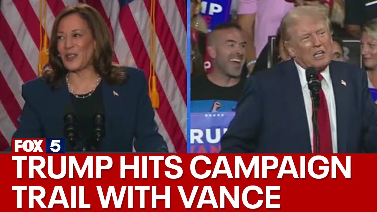 Trump hits campaign trail with Vance - YouTube