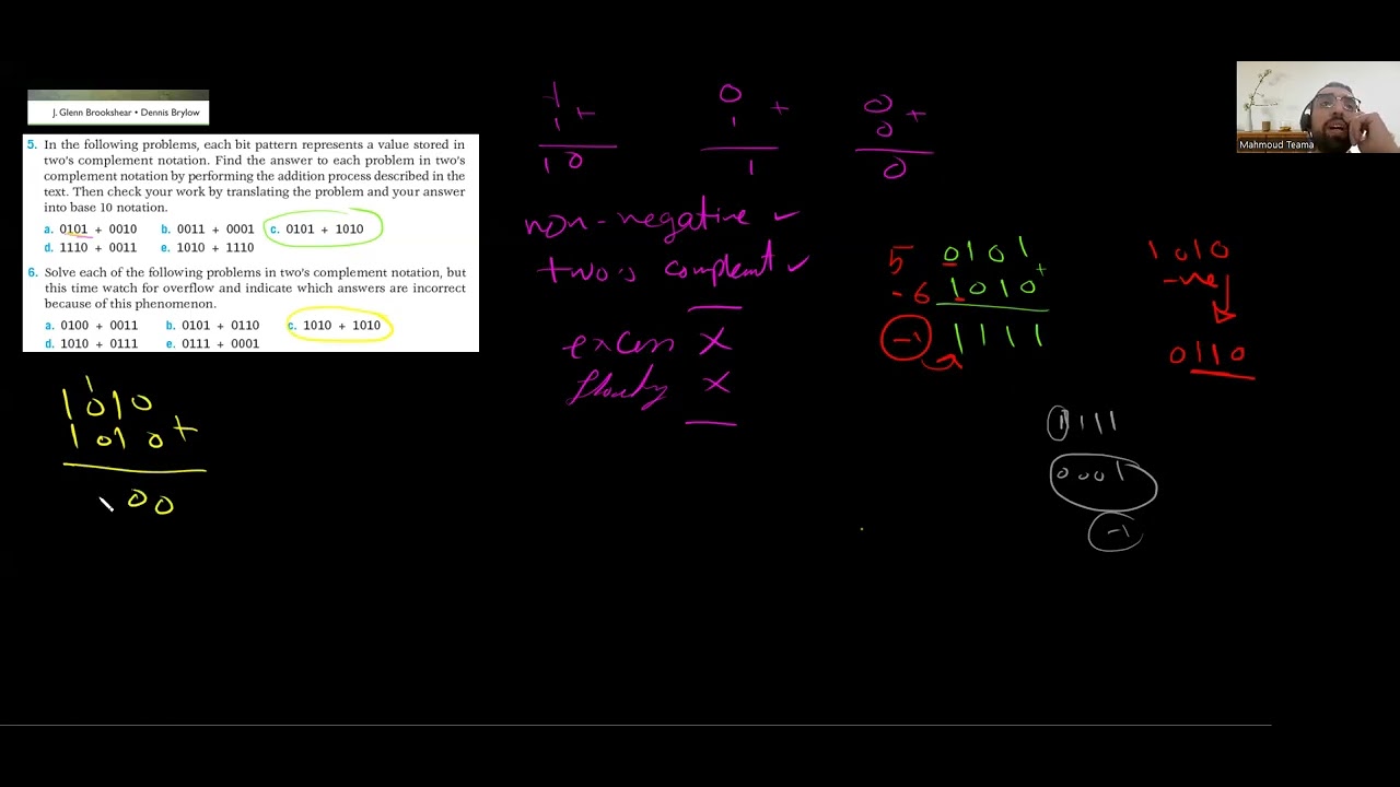 4.1 Binary System | Addition Part 2 (Two's Complement) AR - YouTube