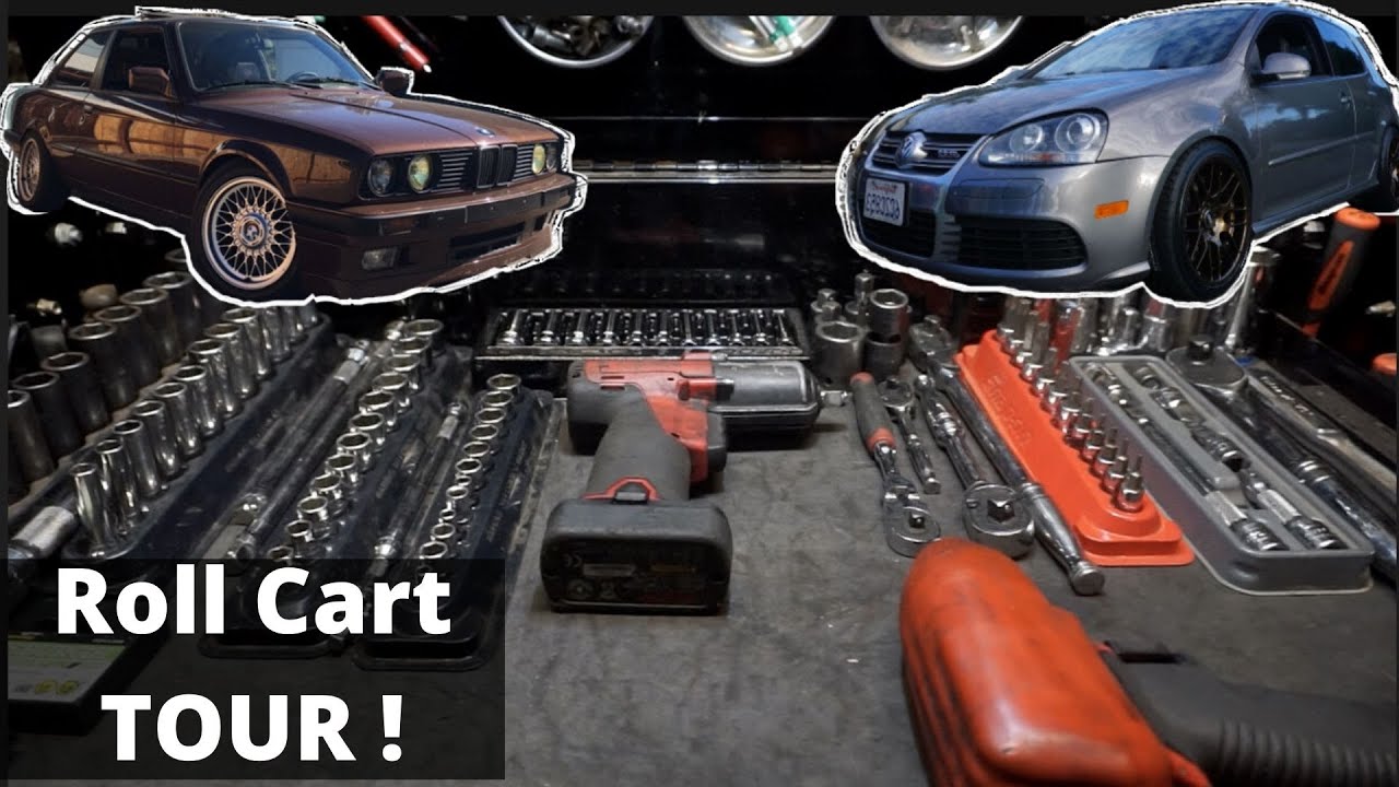 What's in my ROLL CART ?! Tools I use to work on my BMW E30/ VW MKV R32 ...