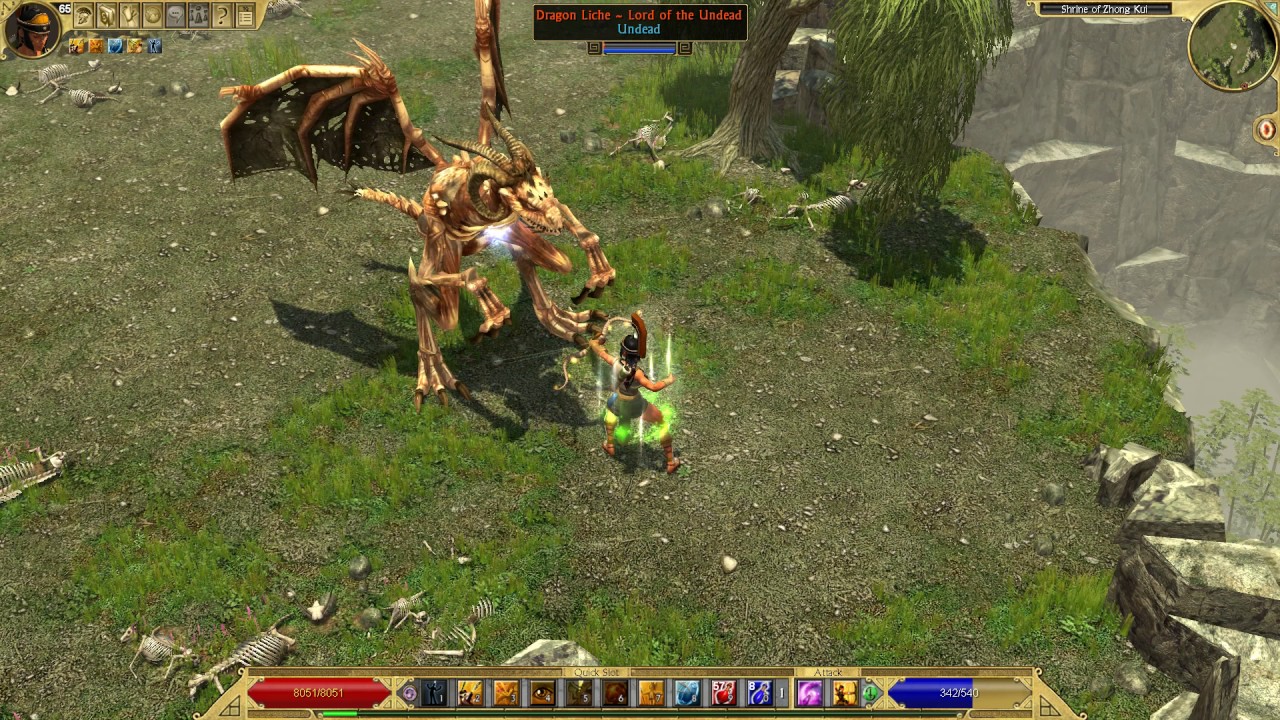 Titan Quest Anniversary Edition - Warden vs. Dragon Liche - YouTube