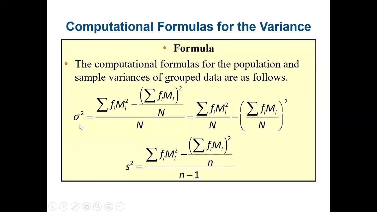 Statistics Analyzing Grouped Data Find The Mean Variance And