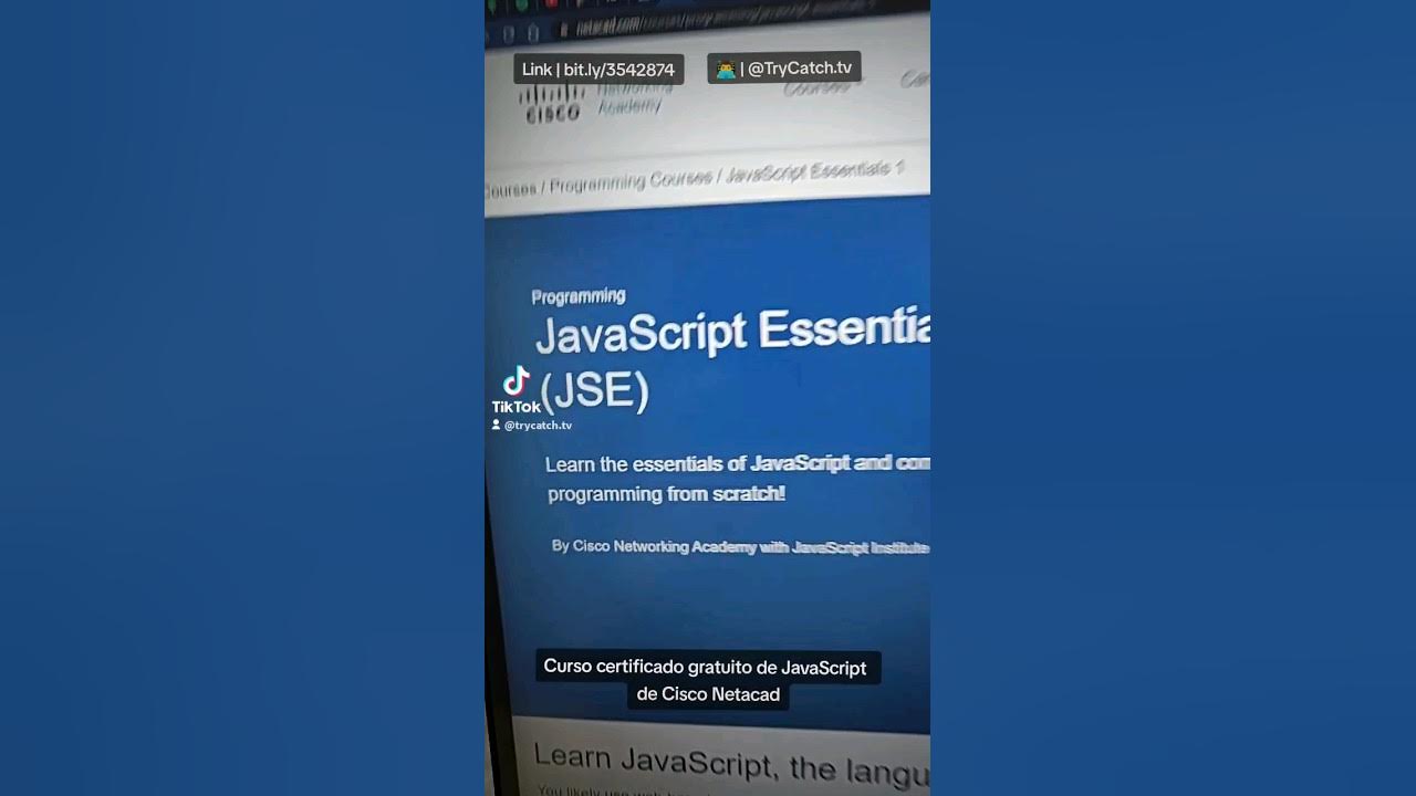 Curso certificado gratuito de JavaScript de Cisco Netacad - YouTube