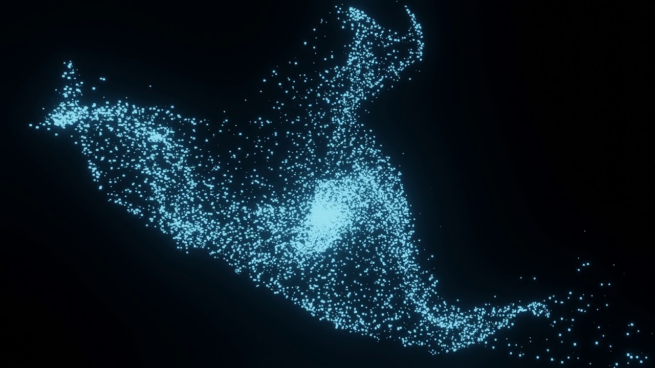 Glowing particules 3D animation - YouTube