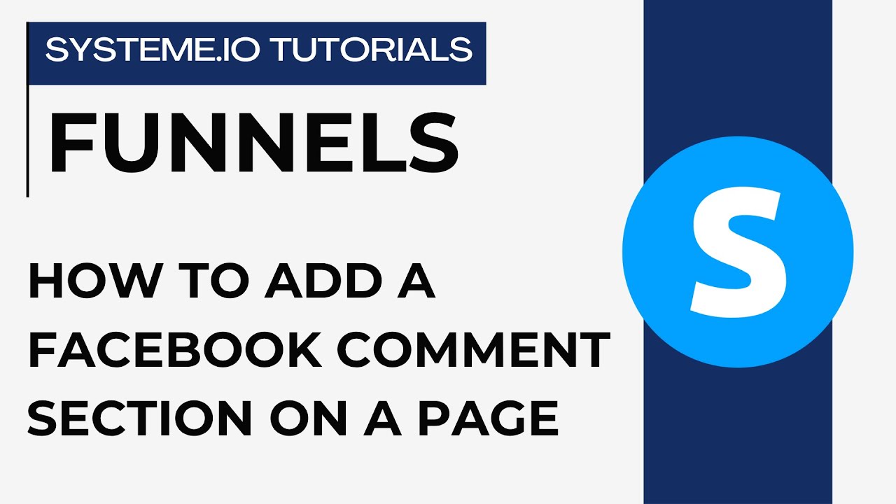 How to add a Facebook comment section on a page | systeme.io tutorials ...