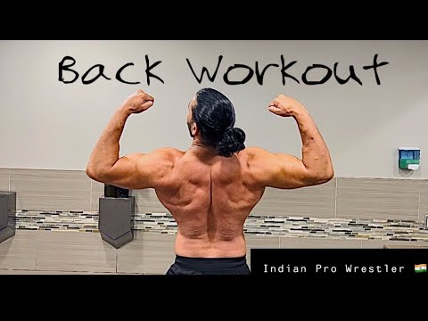 Back workout|Indian Pro wrestler|Fitness vlog India|Pro wrestling India ...