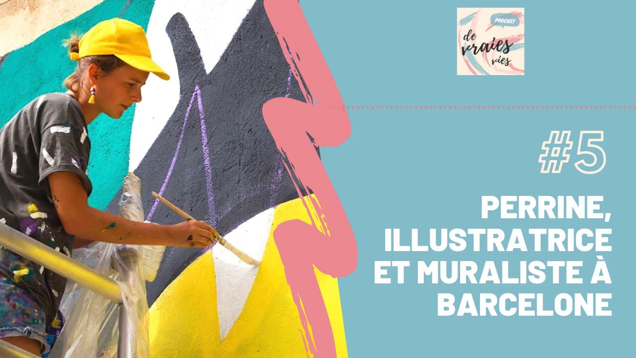 Perrine, illustratrice et muraliste à Barcelone - YouTube