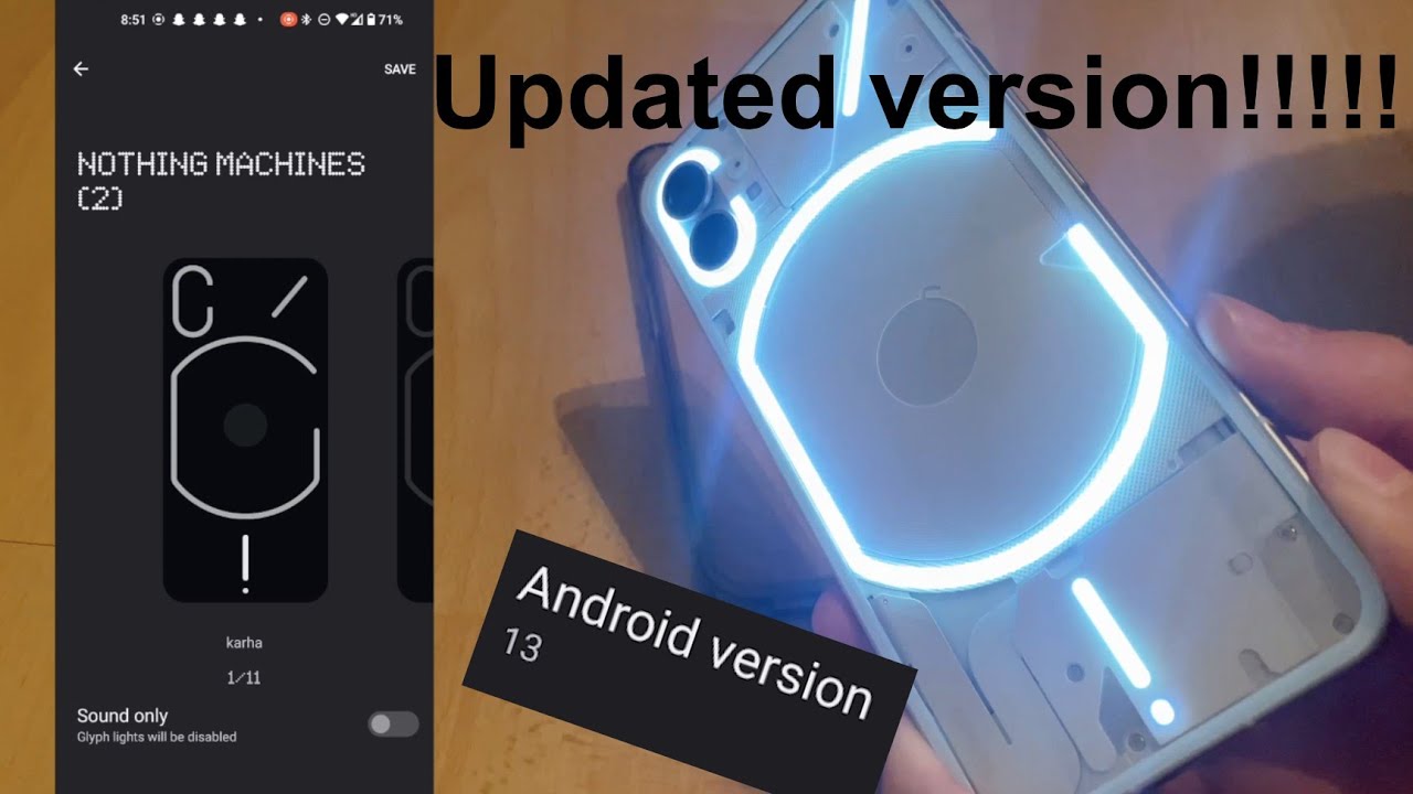 Nothing Phone 1 Led's Android 13 Ringtones & Notification Demonstration ...