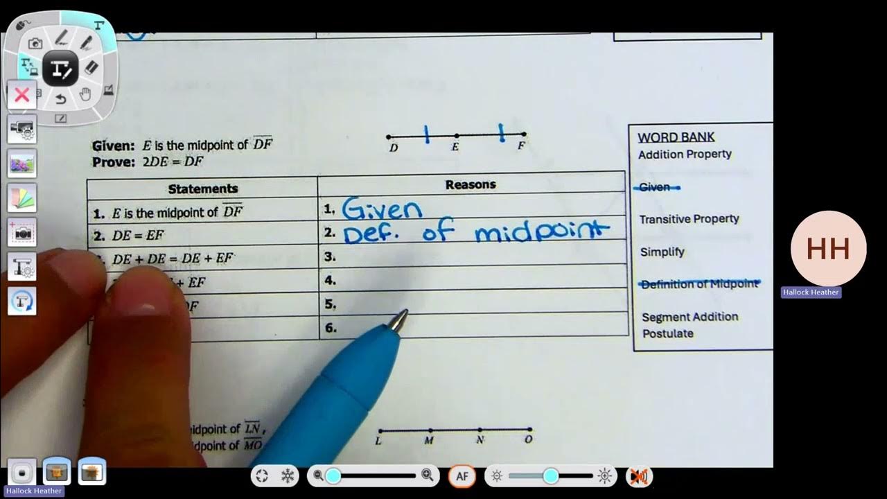 3.3 Geometry Proofs Segment and Angles - YouTube