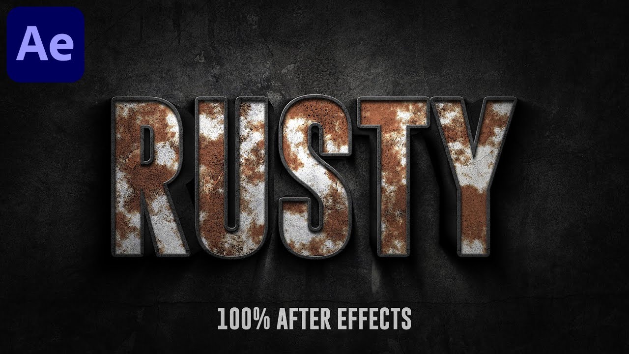 Cinematic Rust Title FX in After Effects - After Effects Tutorial | No ...