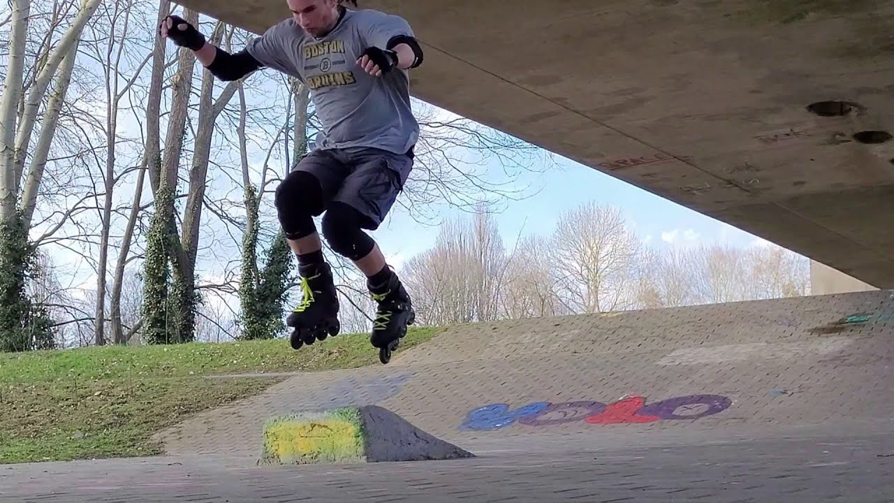 First time on Rollerblades Twister XT - YouTube