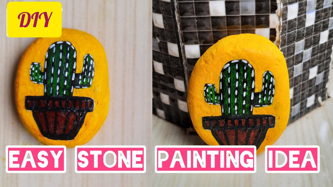 Easy Stone Painting Idea 💛🏜 || DIY Stone Art || Rock Painting || Art By ...
