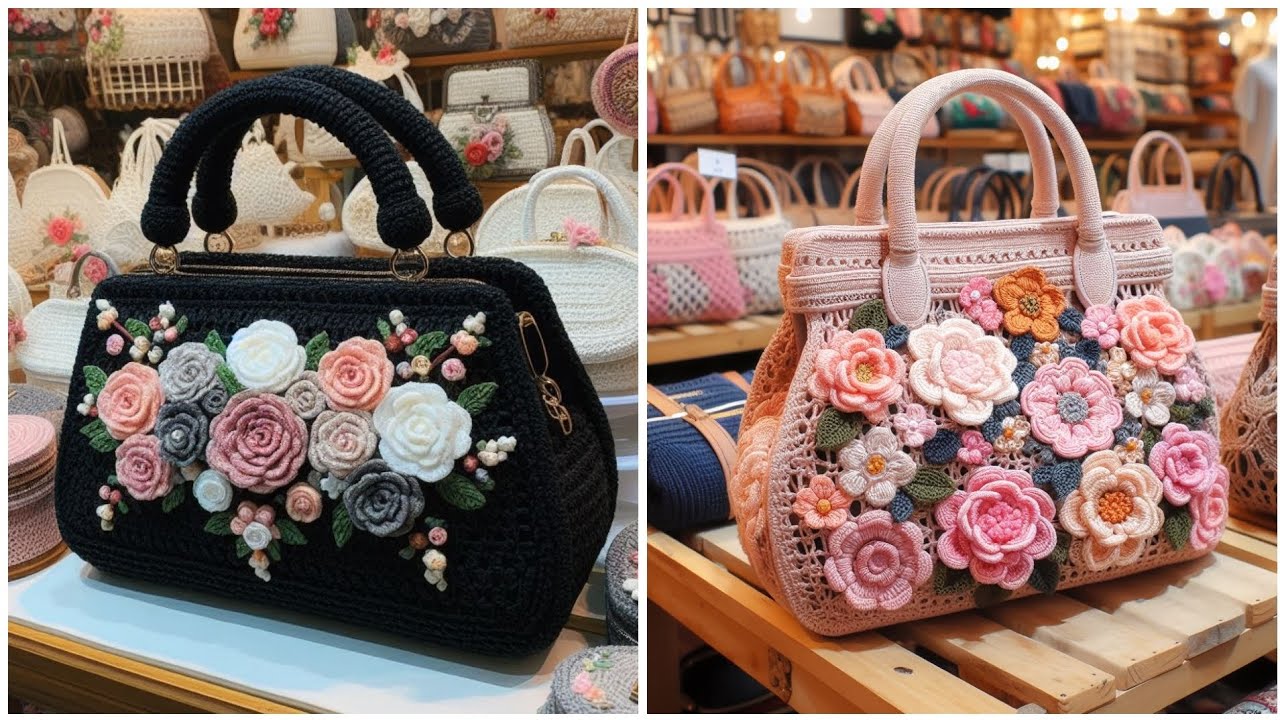 Crochet woman hand bag design ideas. (share ideas created by AI) # ...