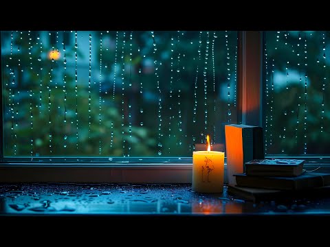 Yağmur Sesi 4K ve Gök Gürültüsü | Mum Işığında Huzur ve Sessizlik 🌧️🕯️