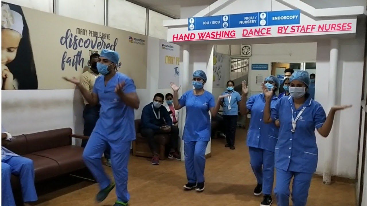 Hand Washing Steps || Hand washing steps dance By Staff Nurses || Hand ...