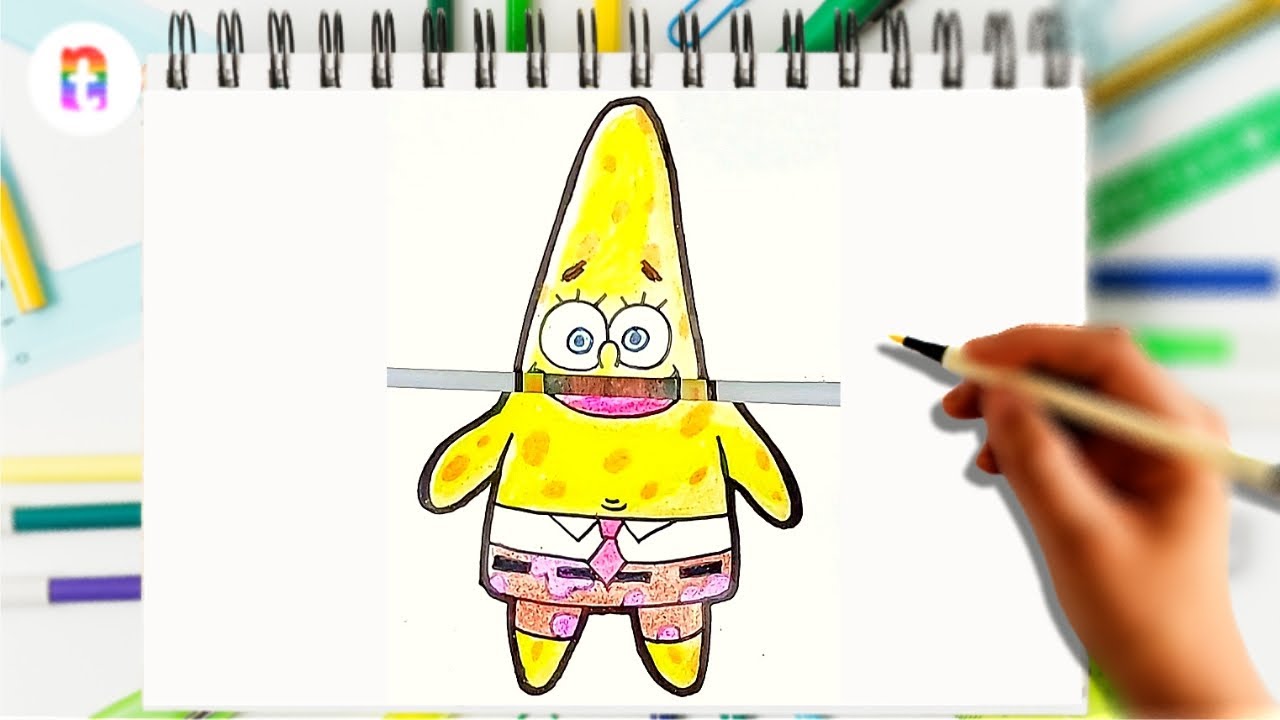 Menggambar PatBob | Fusion Spongebob Patrick - YouTube
