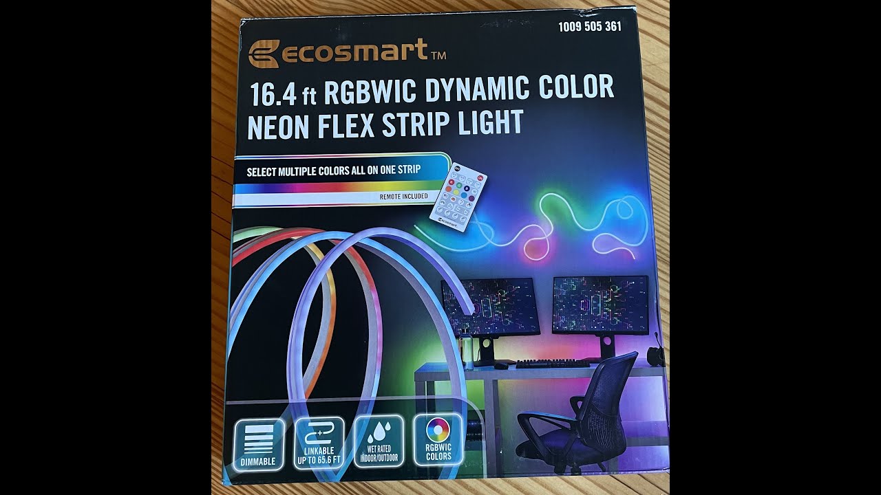 16.4ft RGBWIC Dynamic Color Neon Flex Strip Light - YouTube