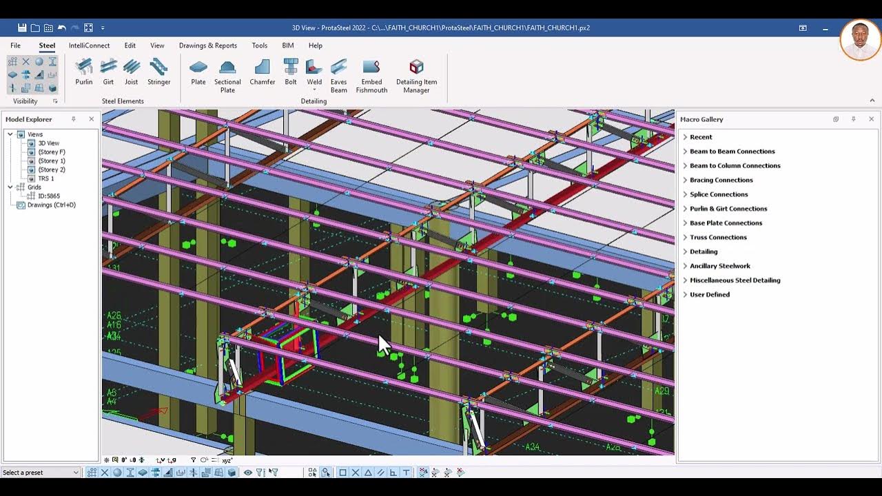 Steel detail drawings from ProtaSteel to AutoCAD - YouTube