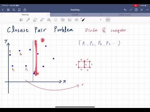Closest Pair Problem solved by Divide and Conquer - YouTube