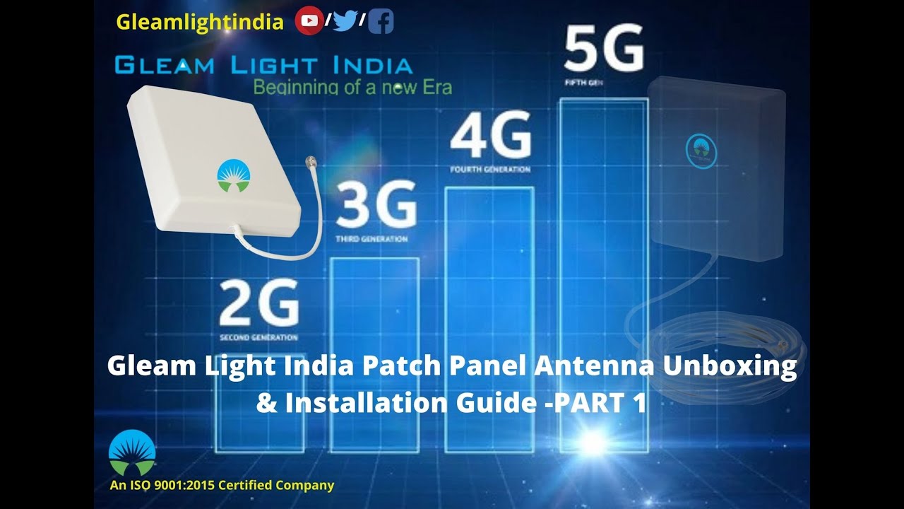 Gleam Light India Patch Panel Antenna Unboxing & Installation Guide ...