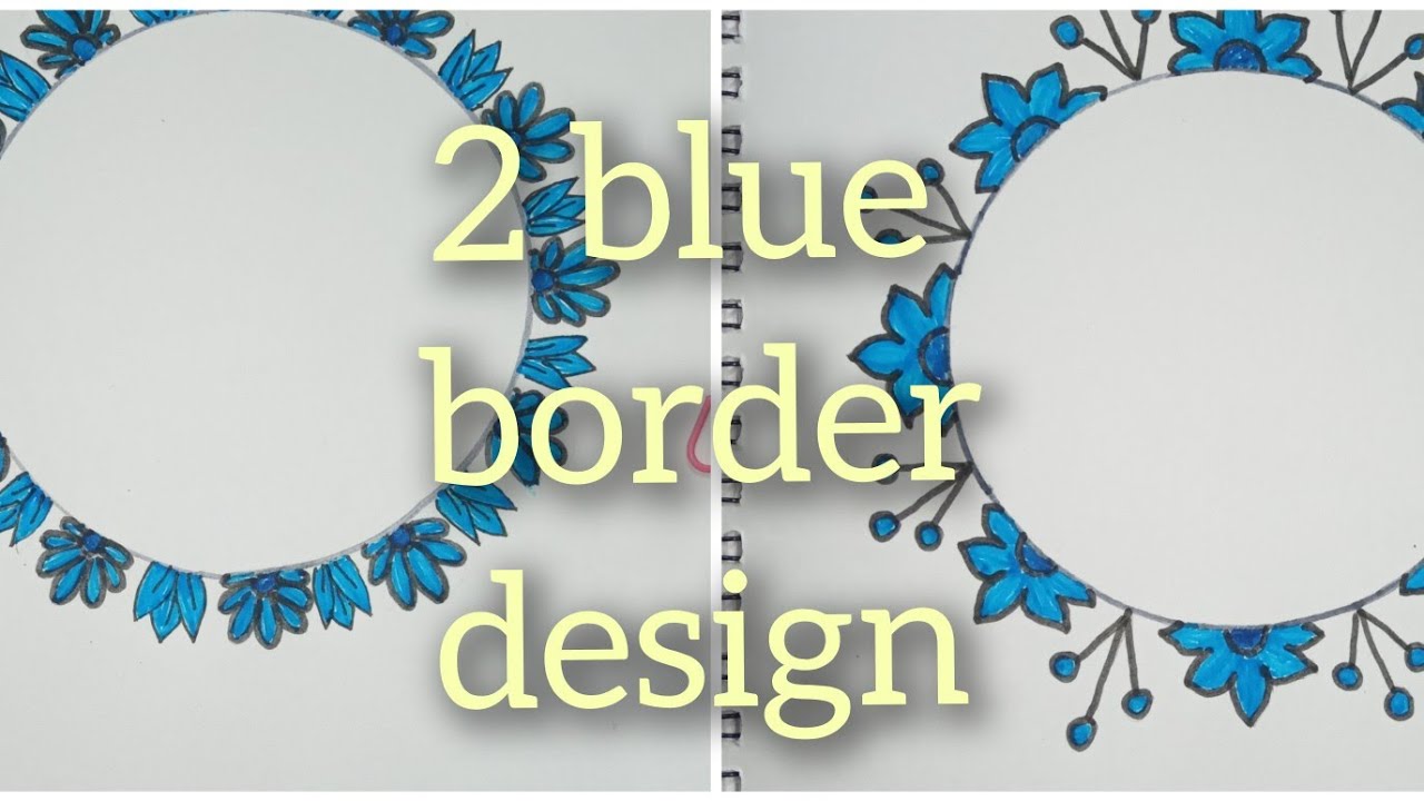 2 Blue💙 Border Design / Project work design / Project Design / Front ...