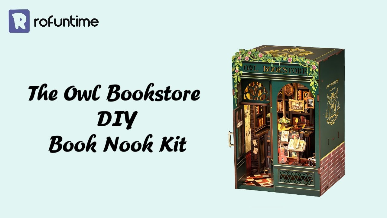 Owl Bookstore DIY Book Nook Kit | Rofuntime - YouTube