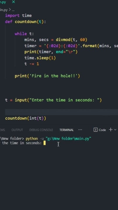 Timer Using Python Programming Language Python Programming Youtube