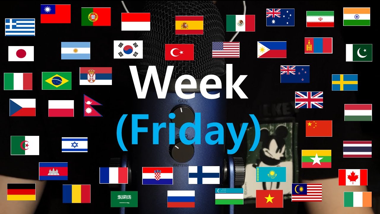 ASMR "Friday" in 37 Different Languages | Whispering ASMR - YouTube