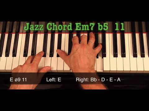 Jazz Chord Piano, Em7 b5 11 - YouTube