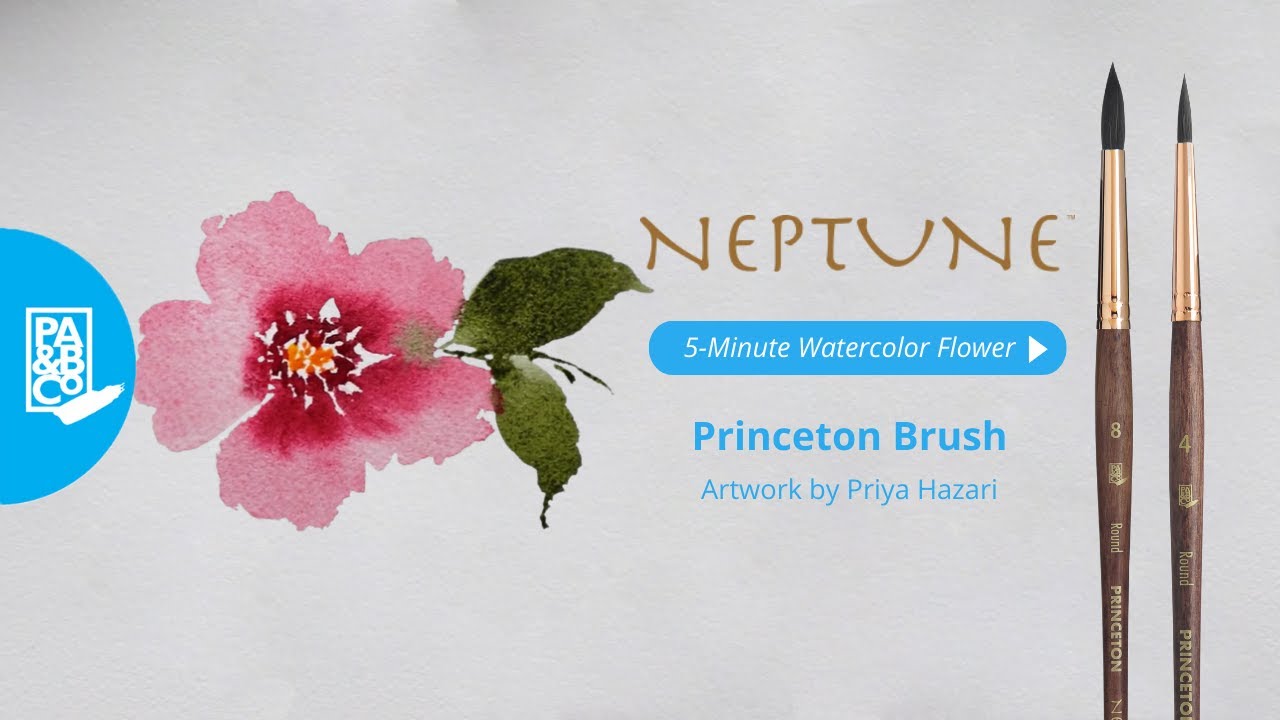 How to Paint an Easy Watercolor Flower with Priya Hazari | 5-Minute ...
