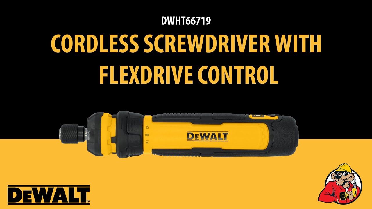 DEWALT FLEXDRIVE 14 pc. Cordless Screwdriver Set - YouTube