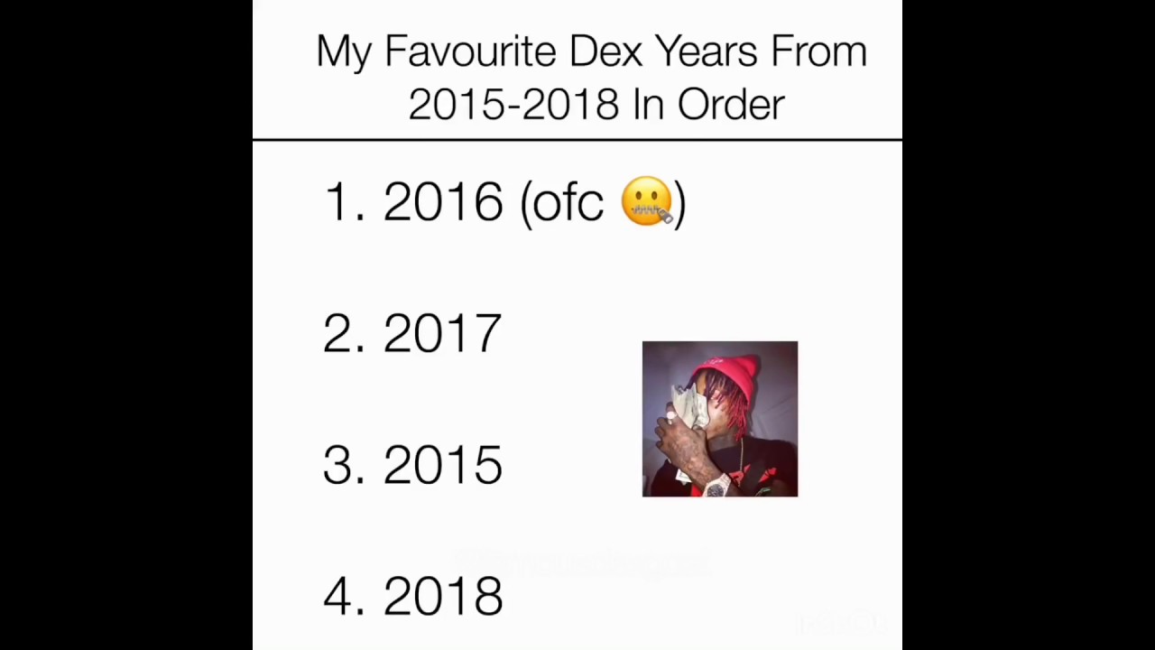 Famous Dex Years Ranking (2015-2018) - YouTube