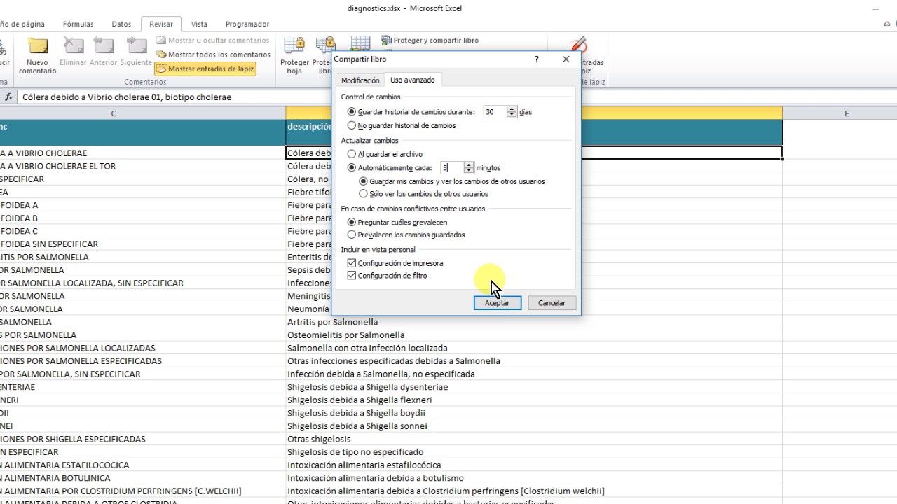 Compartir un libro de Excel 2010 - YouTube